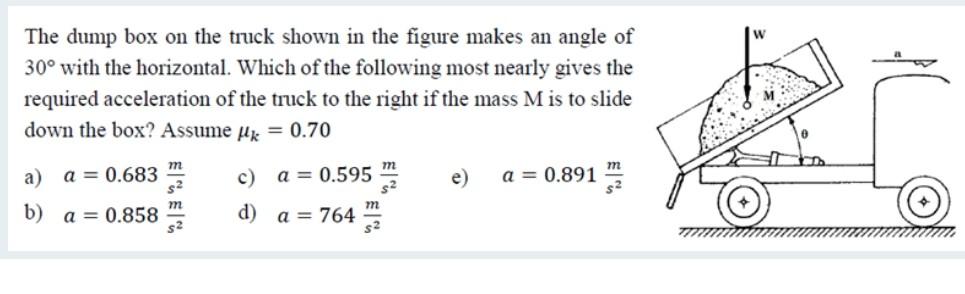 Solved The dump box on the truck shown in the figure makes | Chegg.com