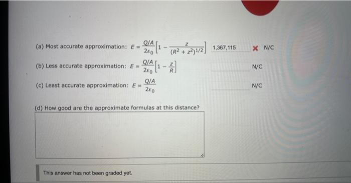 Solved (a) Most accurate approximation: | Chegg.com