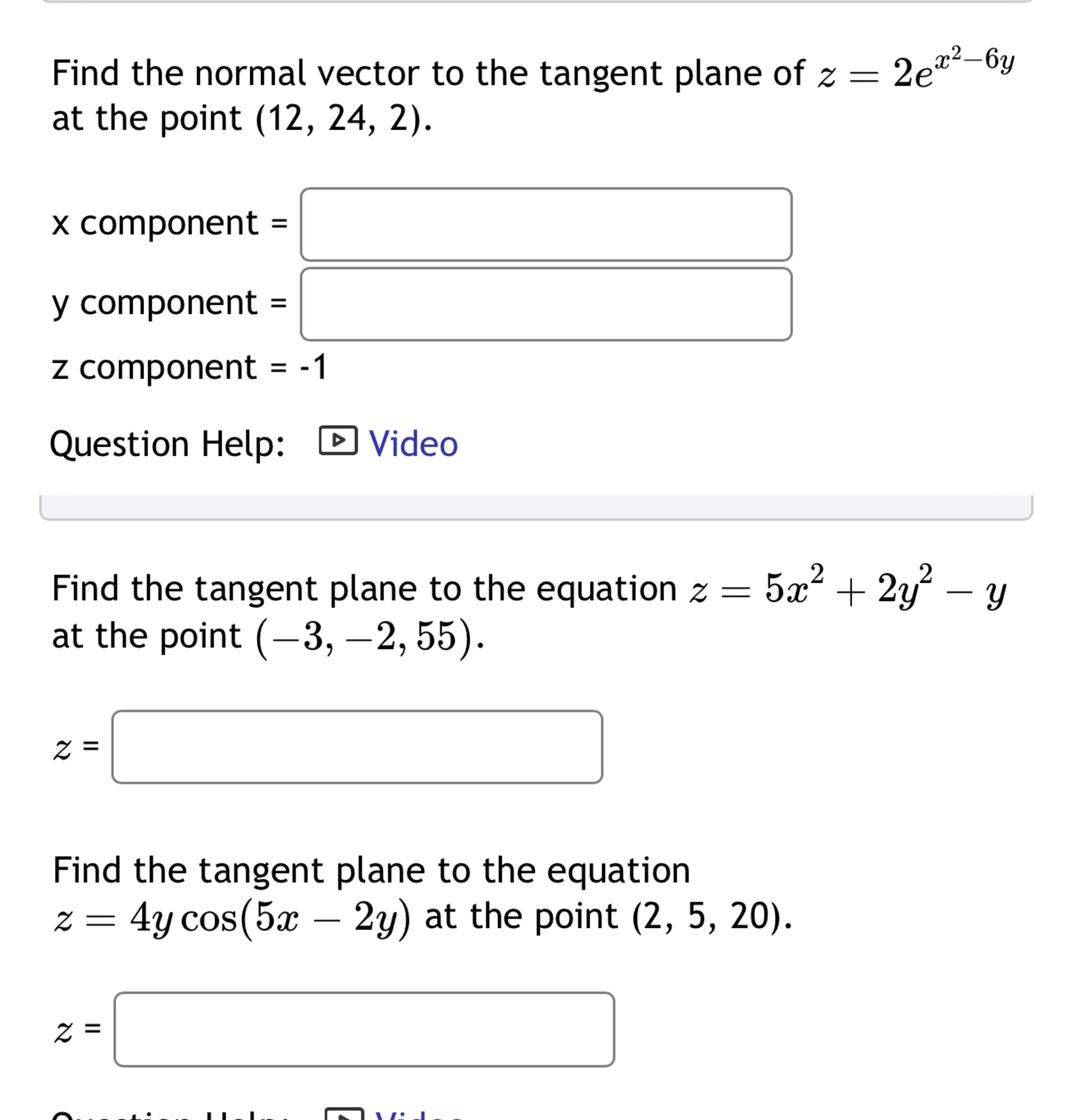 Solved Find the normal vector to the tangent plane of | Chegg.com