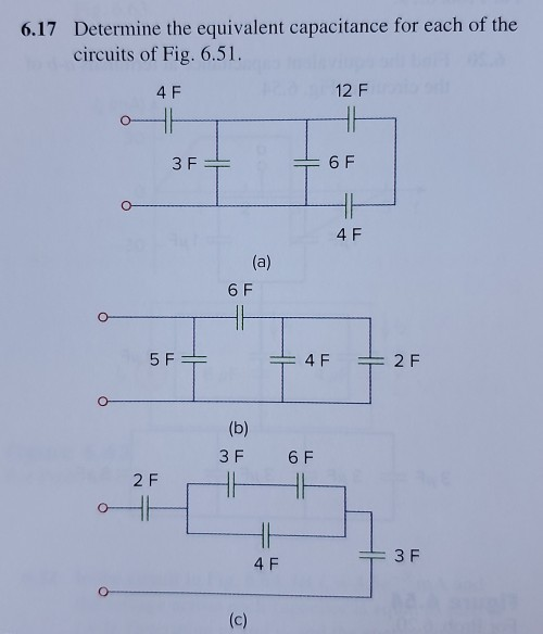 Solved 617 Determine The Equivalent Capacitance For Each Of