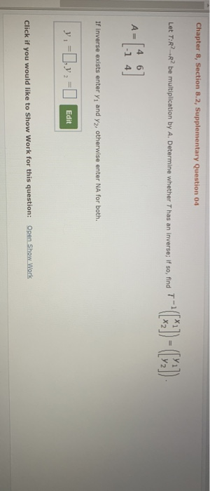 Solved Chapter 8, Section 8.2, Supplementary Question 04 Let | Chegg.com