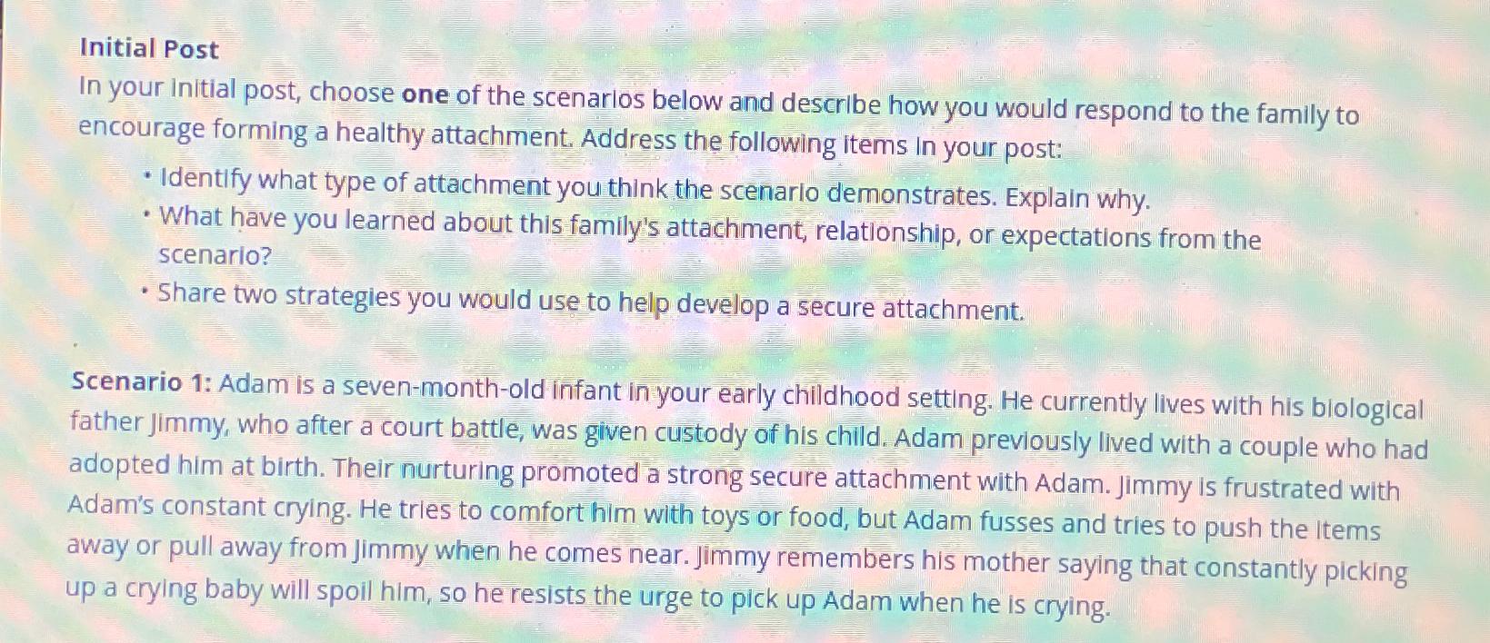 Solved Initial PostIn your initial post, choose one of the | Chegg.com