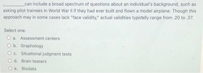 Solved _can include a broad spectrum of questions about an | Chegg.com