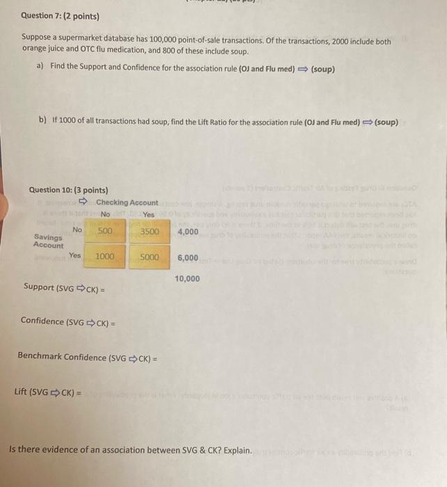 Solved Question 7: ( 2 points) Suppose a supermarket | Chegg.com