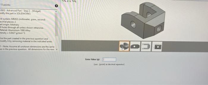 Solved For 15 points C32601: Advanced Part-Step 1-(Widget) | Chegg.com