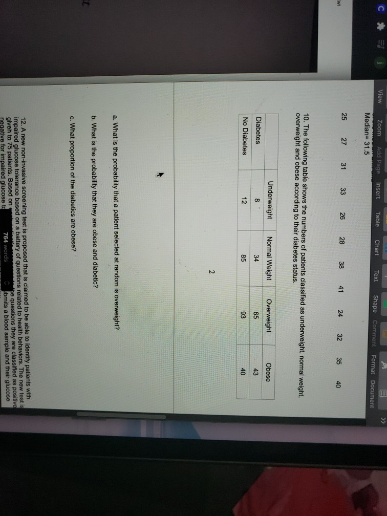 Solved View Zoom Add Page Insert Table Chart Text Shape | Chegg.com