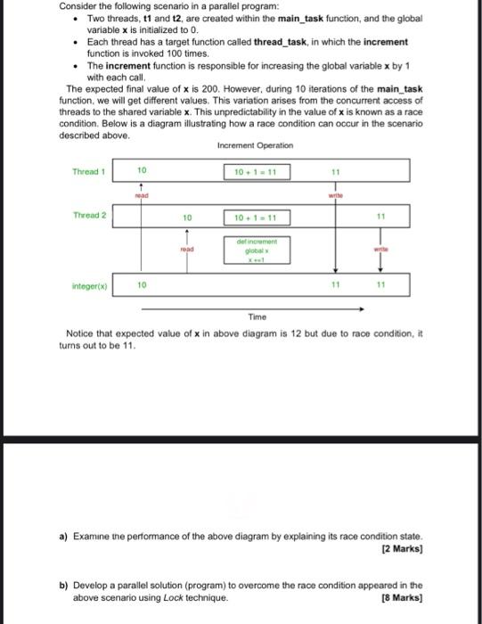 Solved Consider the following scenario in a parallel | Chegg.com