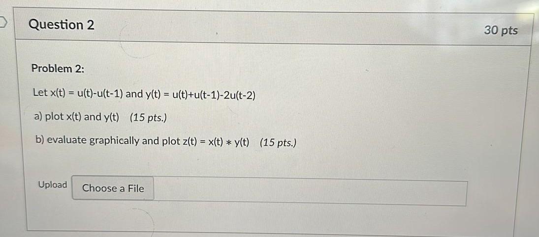 Solved Let x(t)=u(t)−u(t−1) and y(t)=u(t)+u(t−1)−2u(t−2) a) | Chegg.com Solved Let x(t)=u(t)−u(t−1) and y(t)=u(t)+u(t−1)−2u(t−2) a) | Chegg.com