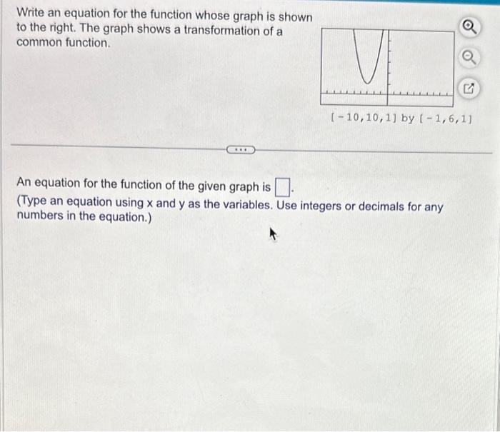 Solved Write An Equation For The Function Whose Graph Is 9190