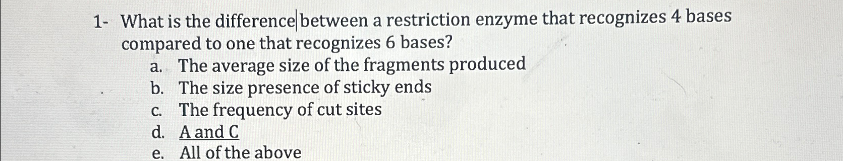 Solved 1- ﻿What is the difference|between a restriction | Chegg.com