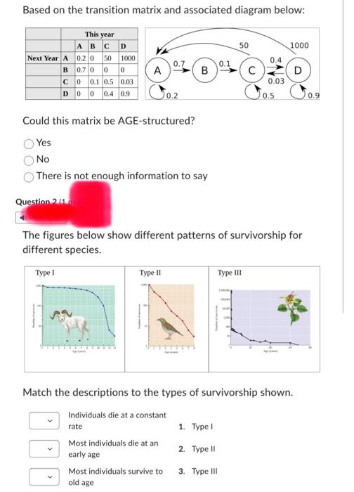 Solved Based on the transition matrix and associated diagram | Chegg.com