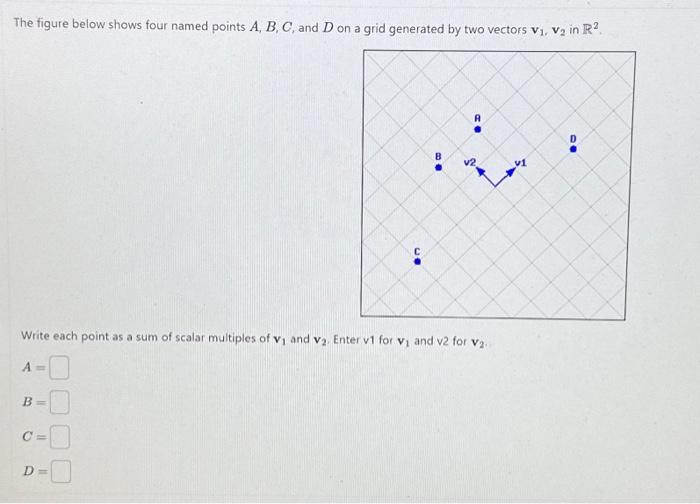 Solved The figure below shows four named points A,B,C, and D | Chegg.com