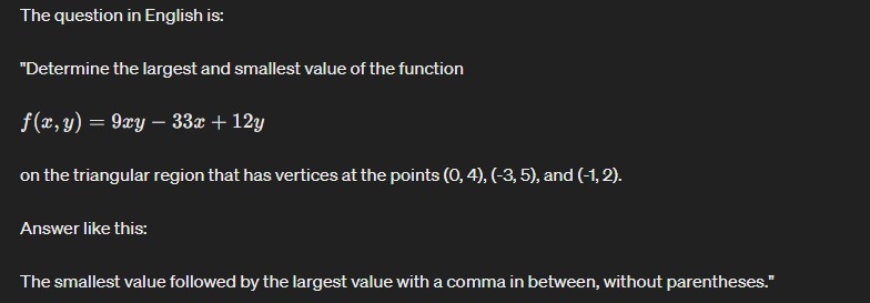 Solved The question in English is:"Determine the largest and | Chegg.com