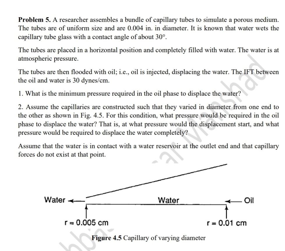 A researcher assembles a bundle of capillary tubes to | Chegg.com