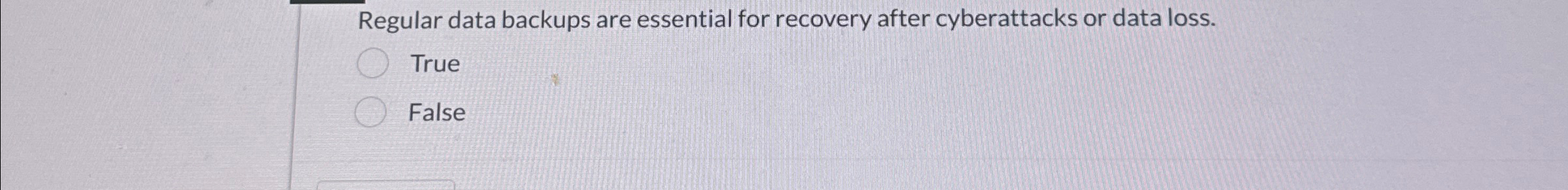 Solved Regular data backups are essential for recovery after | Chegg.com