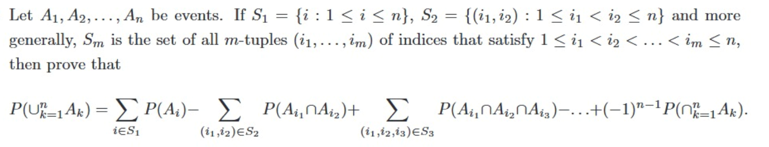 Solved Let A1,A2,dots,An be ﻿events. | Chegg.com