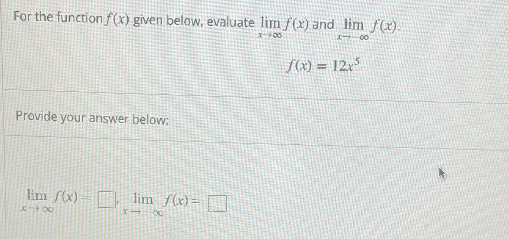 Solved For the function f(x) ﻿given below, evaluate | Chegg.com