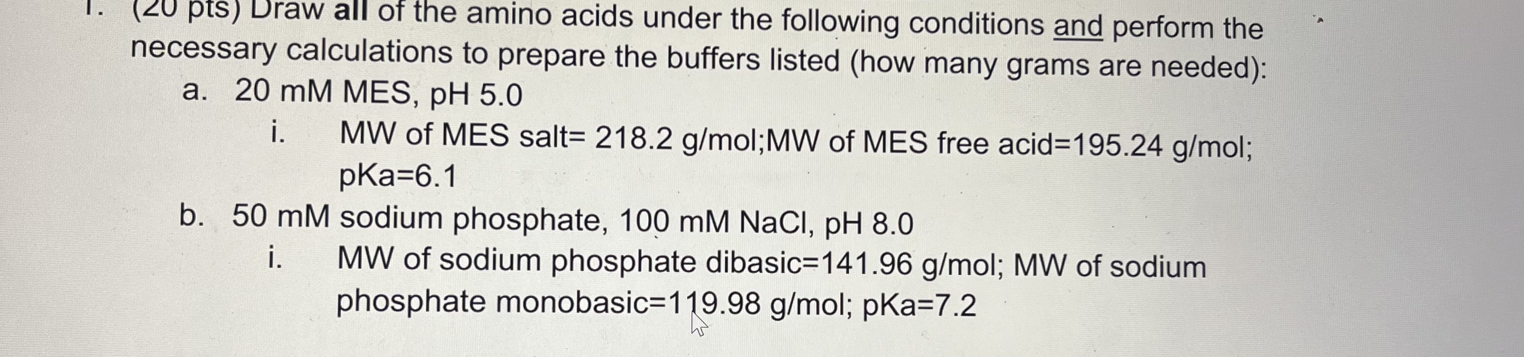 Solved ( ??U ﻿pts) ﻿Draw all of the amino acids under the | Chegg.com
