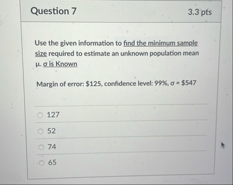 Solved Question 73.3 ﻿ptsUse the given information to find | Chegg.com