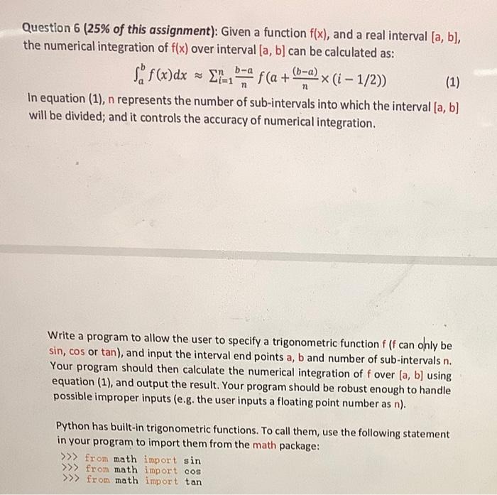 Solved Question 6 ( 25% of this assignment): Given a | Chegg.com