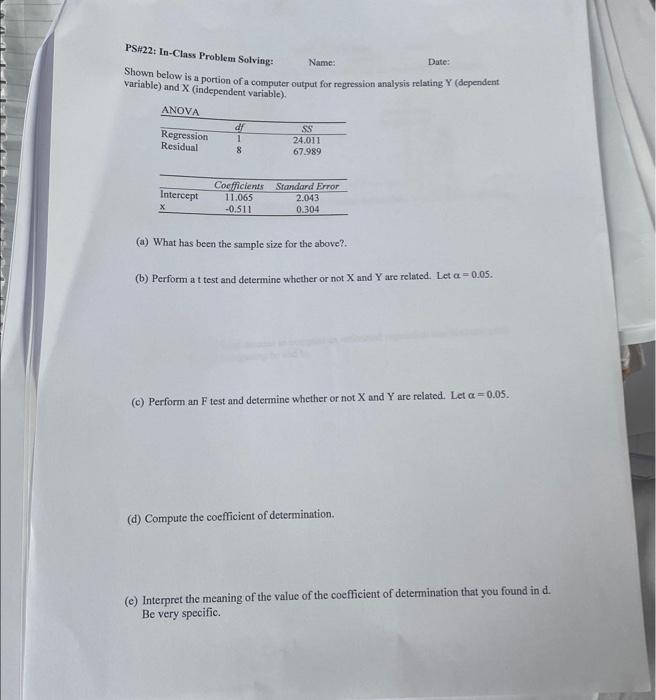 Solved PSH22: In-Class Problem Solving: Name: Shown below | Chegg.com