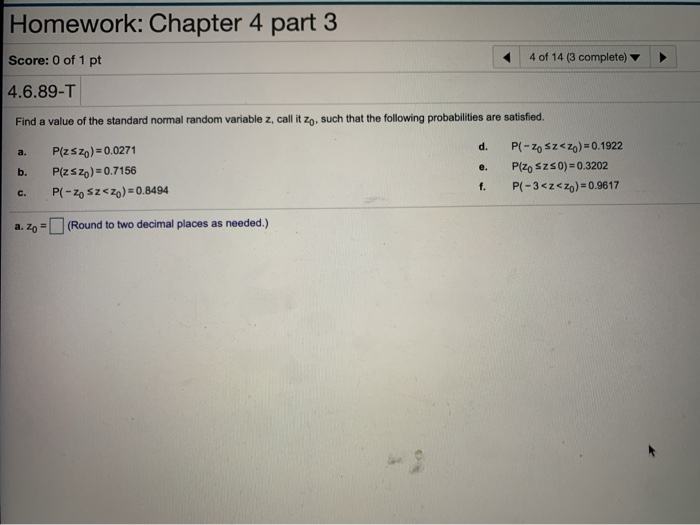 Solved Homework Chapter 4 Part 3 Score 0 Of 1 Pt 4 Of 14