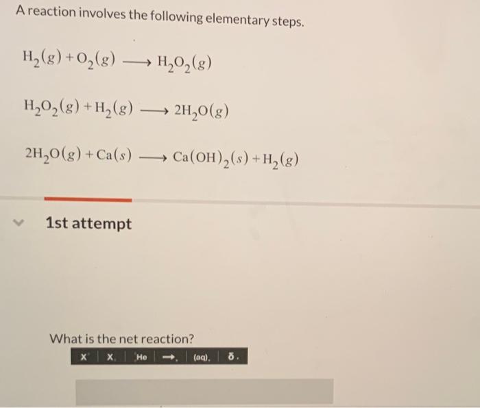Solved A reaction involves the following elementary steps. | Chegg.com