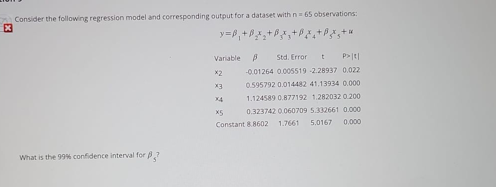 Solved Consider the following regression model and | Chegg.com Solved Consider the following regression model and | Chegg.com