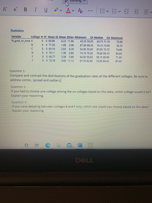 Solved Α' Α' Β Ι Ο Ον Αν Αο EVENE Statistics Variable | Chegg.com