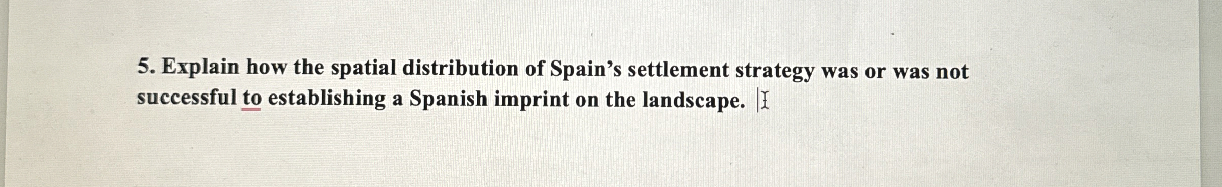 Solved Explain how the spatial distribution of Spain's | Chegg.com