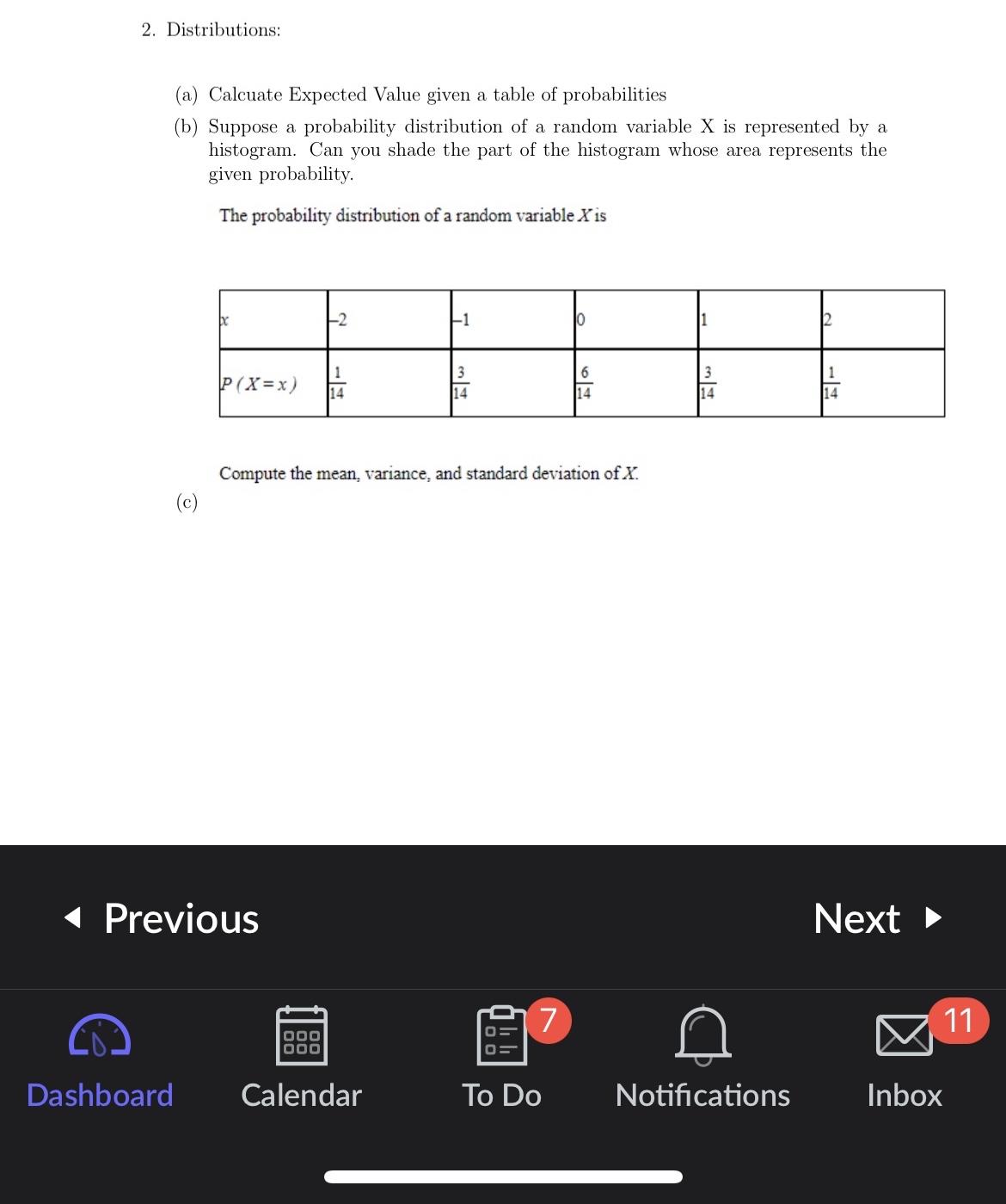Solved Distributions:(a) ﻿Calcuate Expected Value given a | Chegg.com
