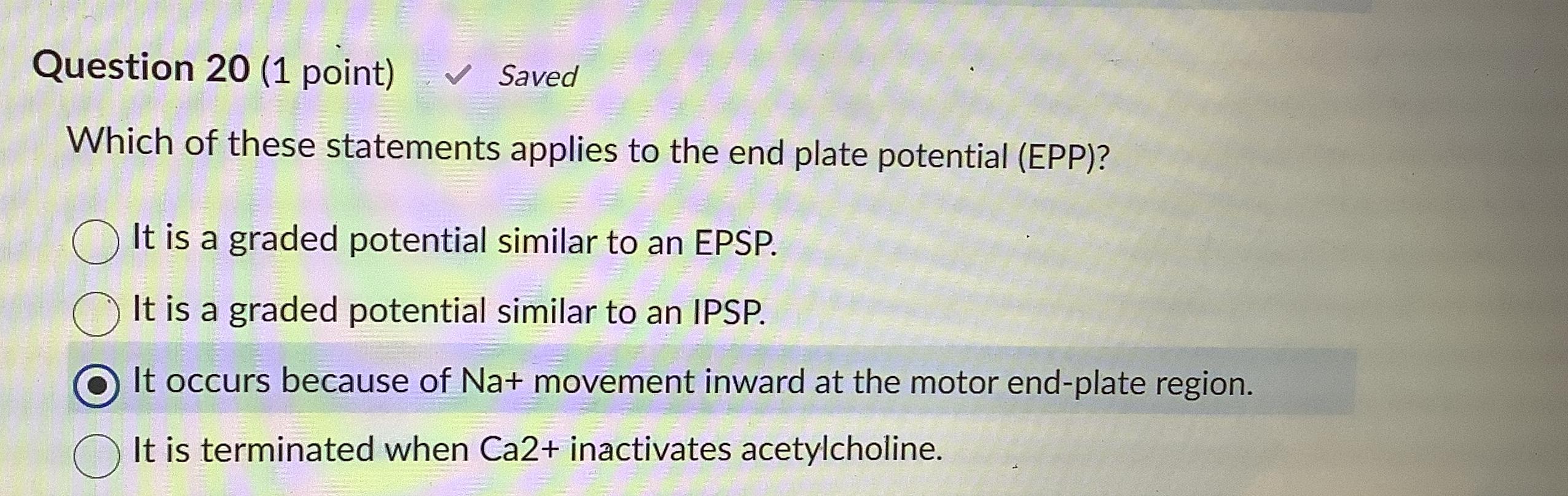 Solved Question 20 (1 ﻿point) ﻿SavedWhich of these | Chegg.com