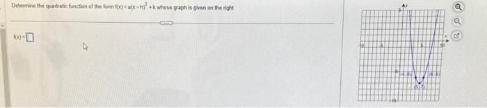 Solved Determine the quadratic function of the form f(x) = | Chegg.com