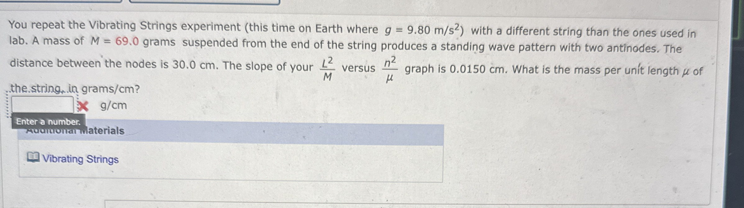 Solved You repeat the Vibrating Strings experiment (this | Chegg.com
