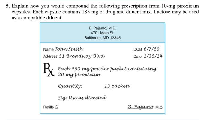Solved 5. Explain how you would compound the following | Chegg.com