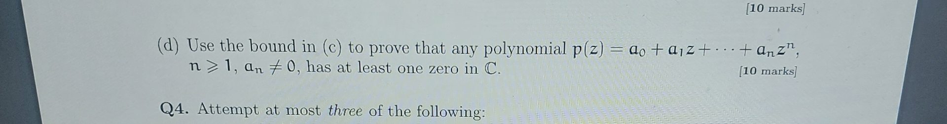Solved [10 ﻿marks](d) ﻿Use the bound in (c) ﻿to prove that | Chegg.com