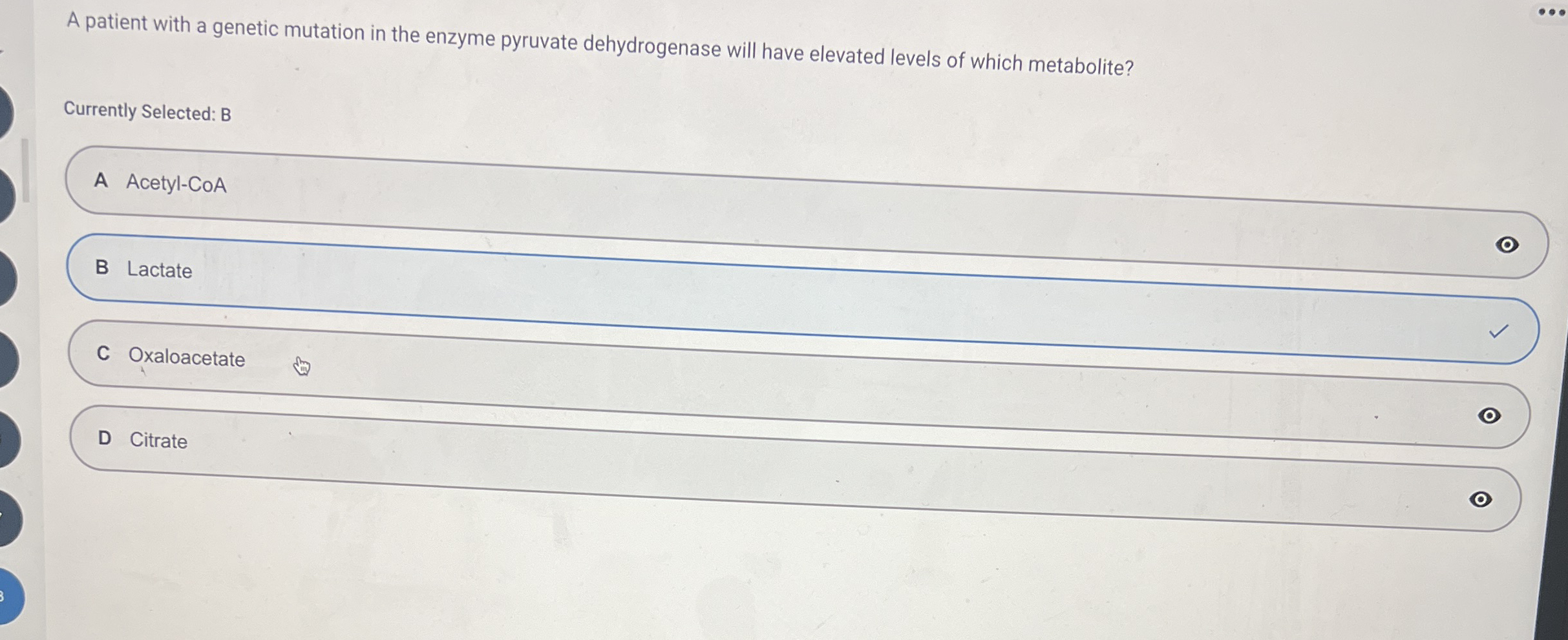 Solved A patient with a genetic mutation in the enzyme | Chegg.com