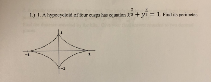 Solved 1.) 1. A hypocycloid of four cusps has equation x3 + | Chegg.com