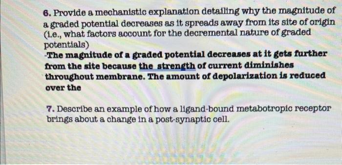Solved 6. Provide a mechanistic explanation detailing why | Chegg.com