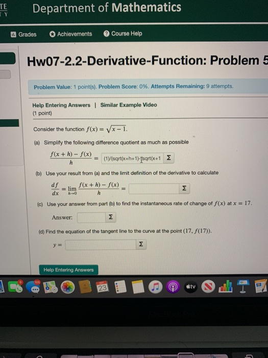 Solved TE LY Department of Mathematics 1. Grades | Chegg.com