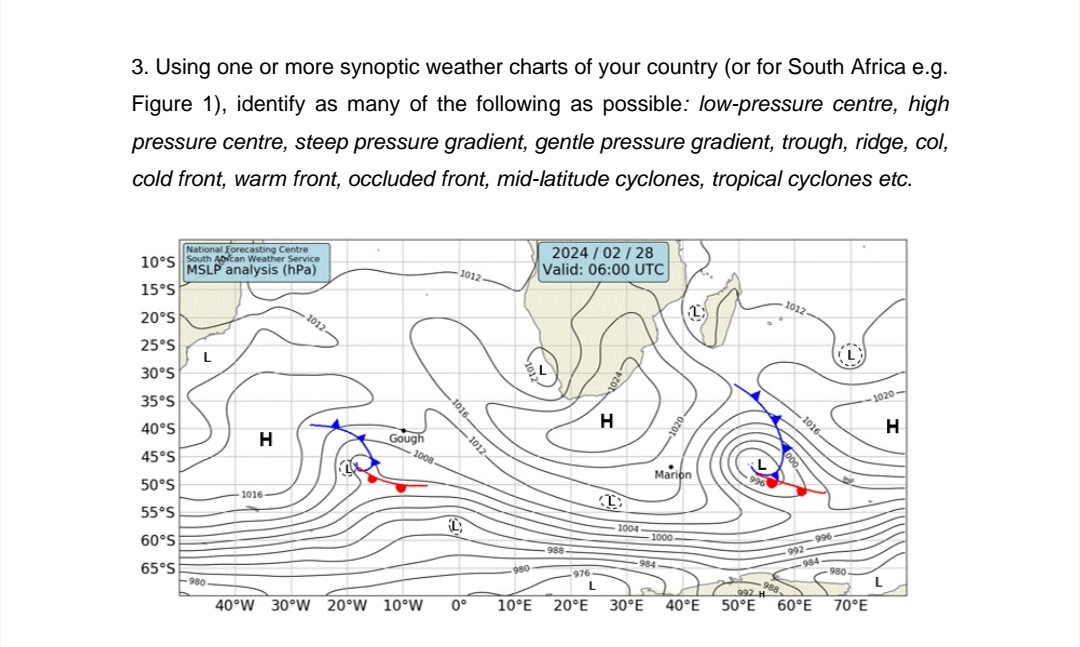 Solved Using one or more synoptic weather charts of your | Chegg.com