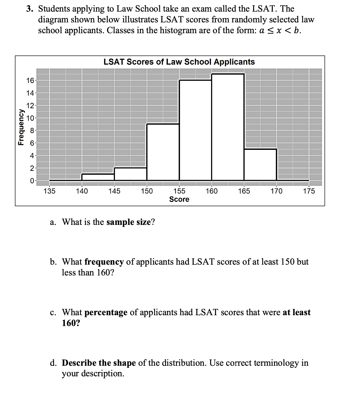Solved Students applying to Law School take an exam called | Chegg.com