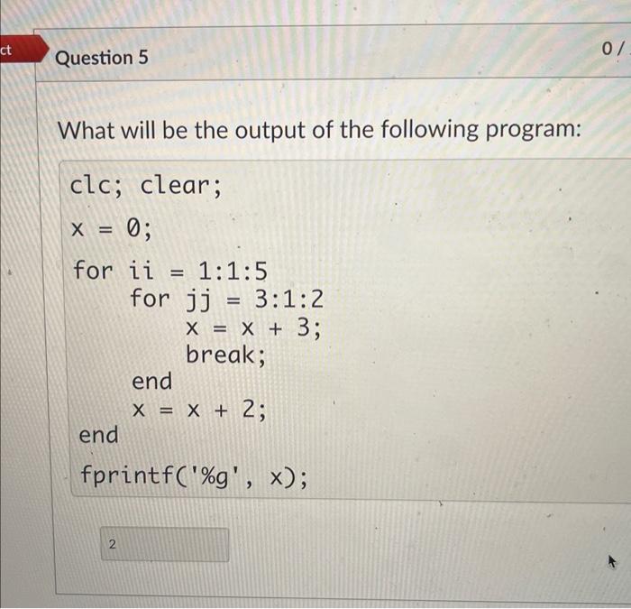 Solved What will be the output of the following program: | Chegg.com