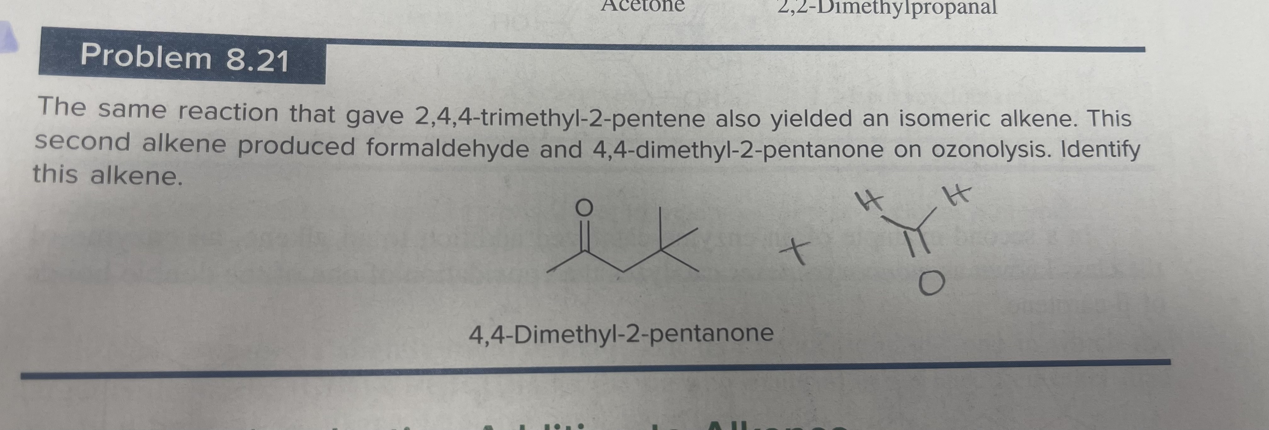 Solved Problem 8.21The same reaction that gave | Chegg.com
