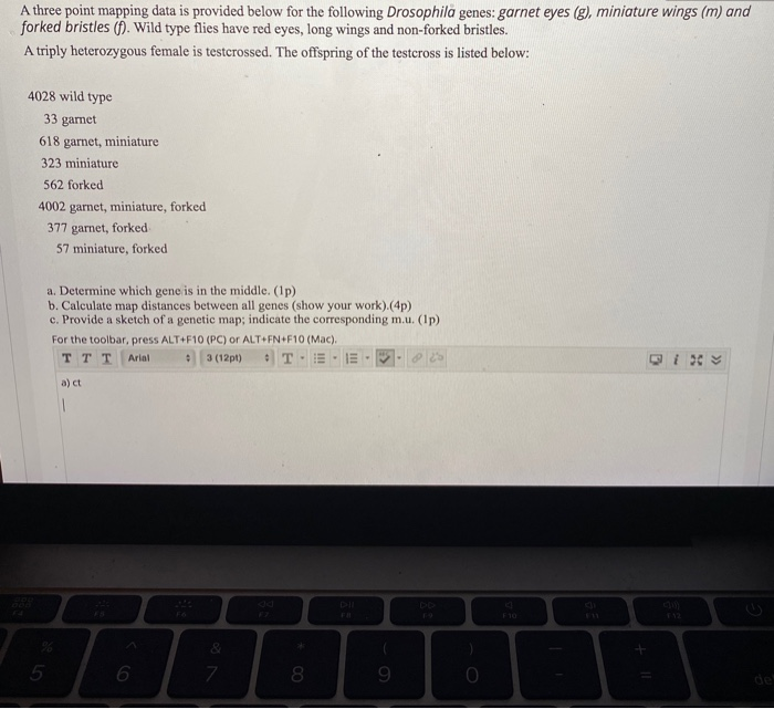 Solved A three point mapping data is provided below for the | Chegg.com