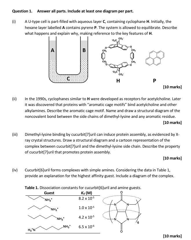 A U-type cell is part-filled with aqueous layer C, | Chegg.com