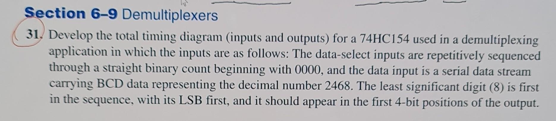 Solved 1. Develop the total timing diagram (inputs and | Chegg.com