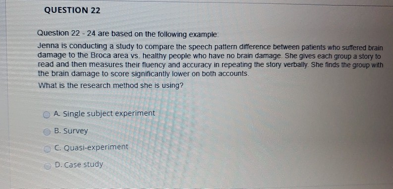 Solved QUESTION 22 Question 22-24 are based on the | Chegg.com
