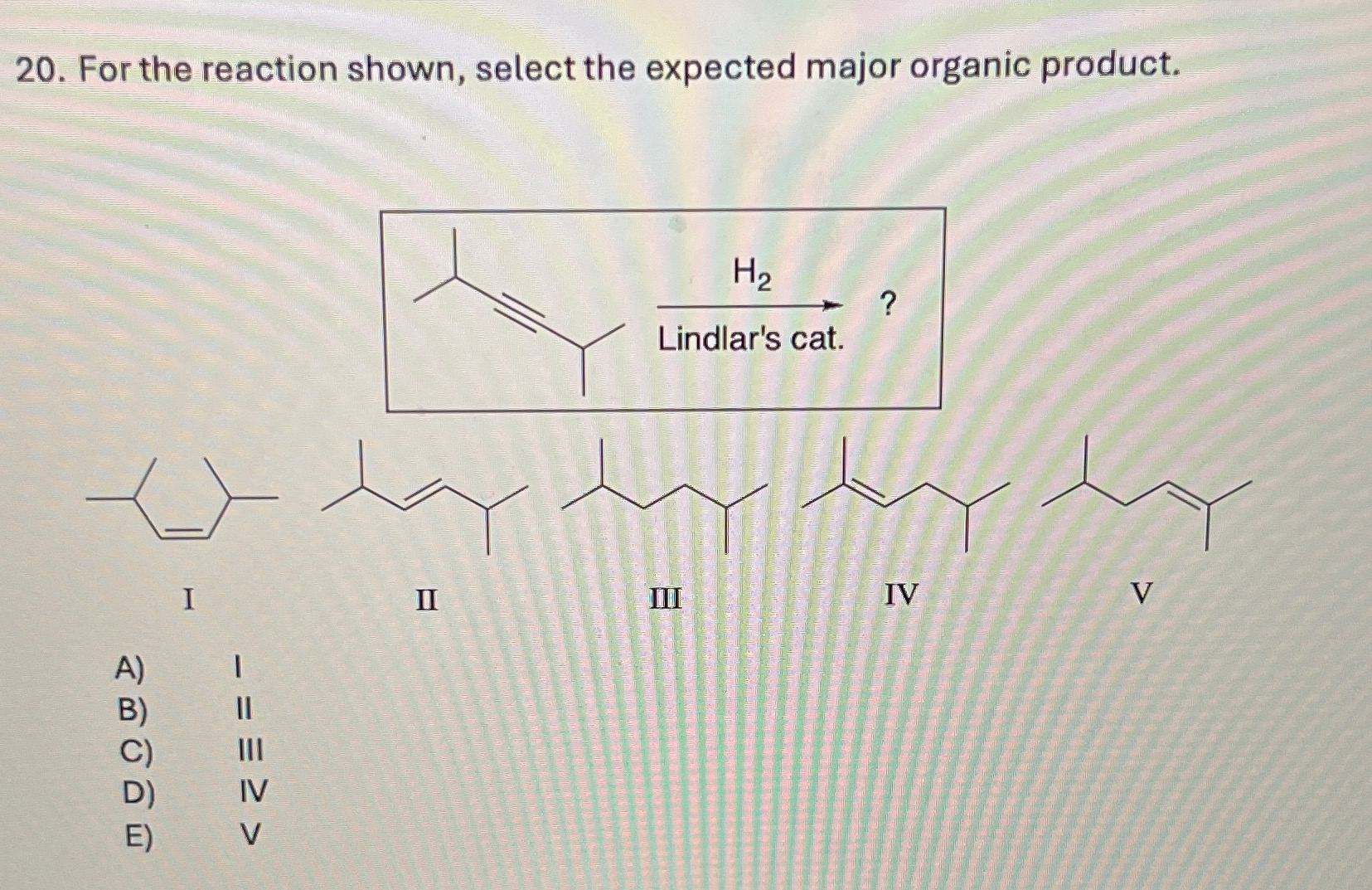 Solved For the reaction shown, select the expected major | Chegg.com