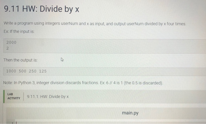 Solved The code I originally had worked for the inputs 2000 | Chegg.com
